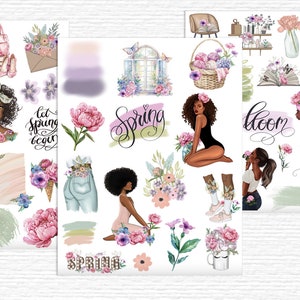 Spring Digital Stickers Individual Png Spring Flowers Floral Icons ...