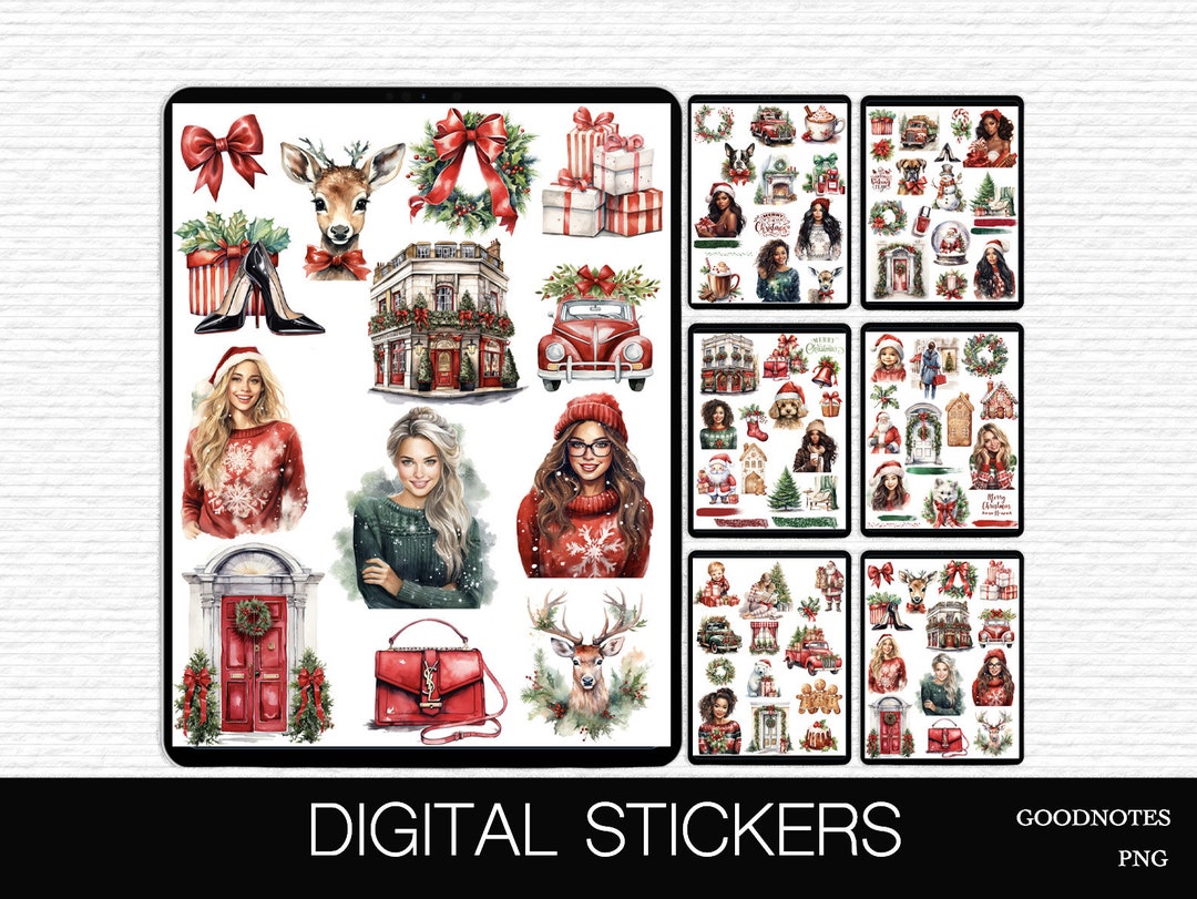 Winter Digital Goodnotes Stickers Christmas Digital Stickers iPad ...