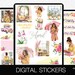 April Digital Planner Sticker for Goodnotes Pink Yellow Floral iPad ...