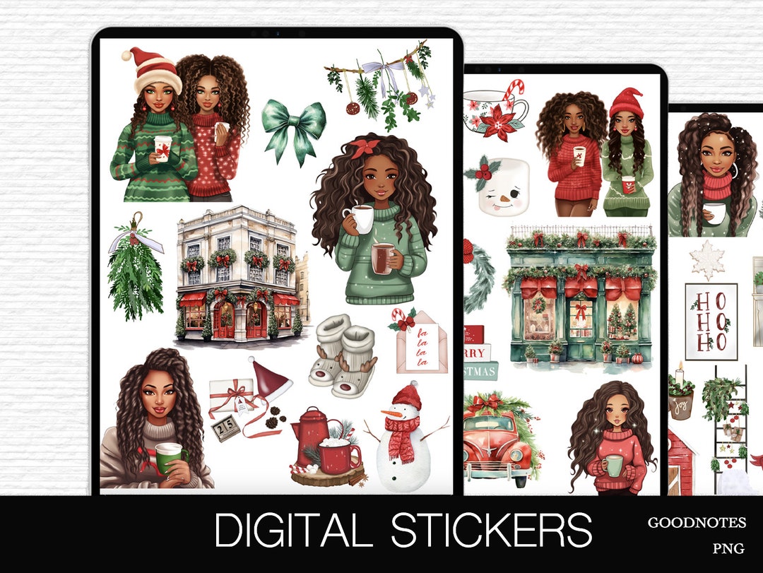 Goodnotes Christmas Digital Stickers Winter Sticker Sheet December ...