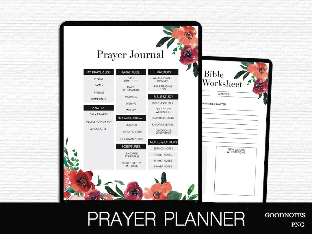 Goodnotes Prayer Journal Digital Bible Study Prayer Planner Goodnotes ...