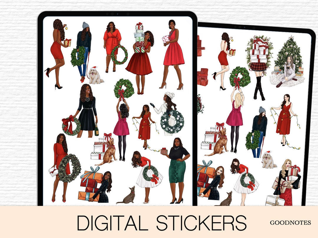 Christmas Goodnotes Digital Planner Christmas Stickers Christmas ...