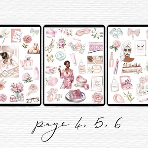 Black Girl Self Care Stickers for Goodnotes PNG Beauty Planner Stickers ...