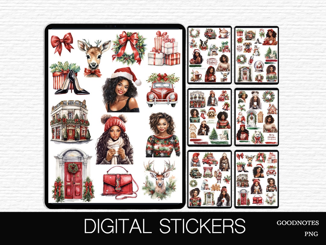Christmas Digital Stickers Christmas Stickers Winter Sticker Kit ...