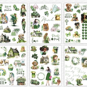 St Patrick's Day Digital Stickers March Spring Stickers Digital ...