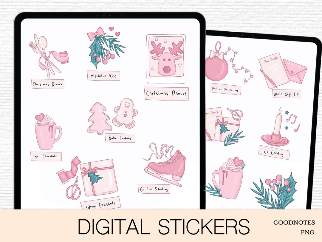 Christmas Goodnotes Digital Planner Christmas Stickers Christmas ...
