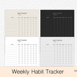 Weekly Habit Tracker Digital Habit Tracker Goodnotes Planner Template ...