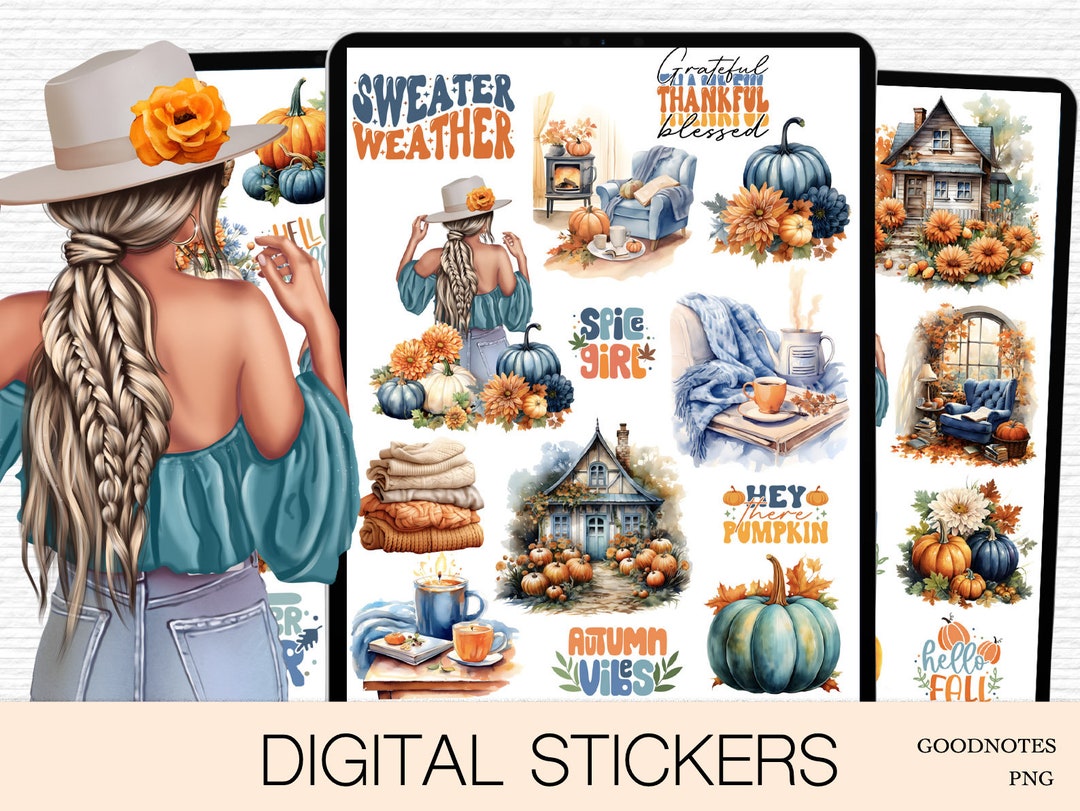 Fall Digital Stickers Autumn Digital Sticker Goodnotes Stickers Digital ...