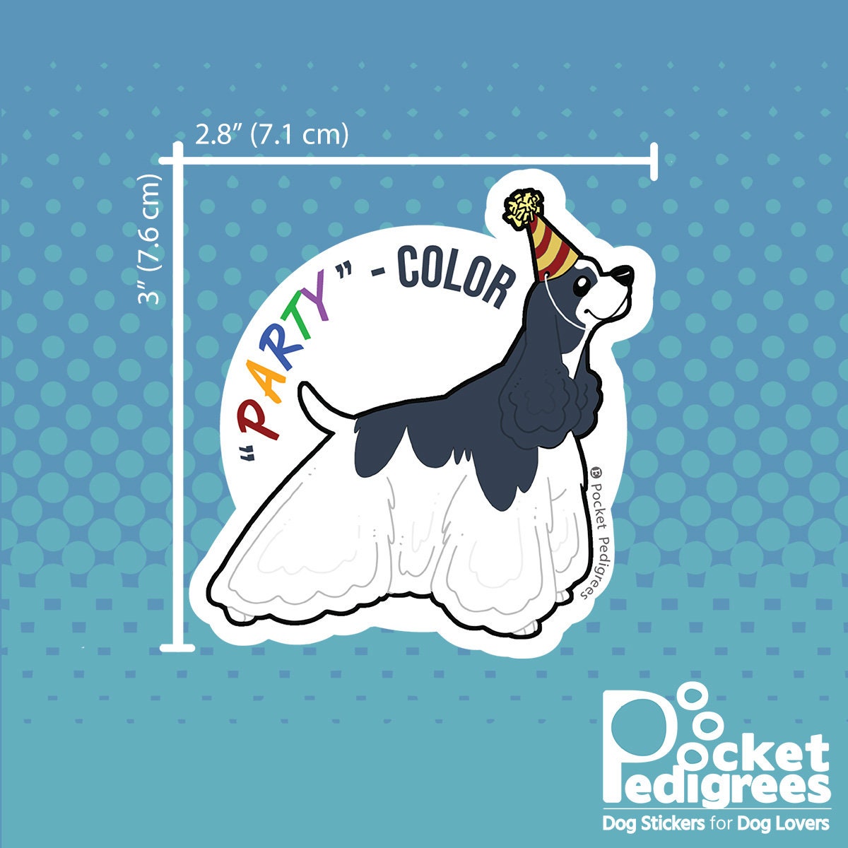 Cocker Spaniel Cute Stickers Parti Color Spaniel Partial - Etsy