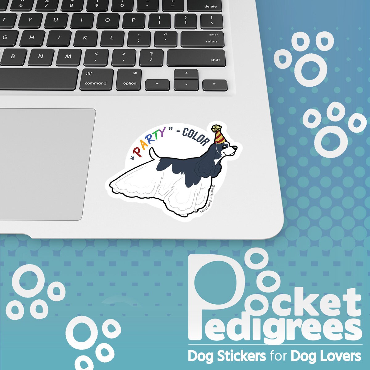 Cocker Spaniel Cute Stickers Parti Color Spaniel Partial - Etsy