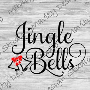 Cute Christmas PNG | Jingle Bells SVG | Cut File for Cricut - Etsy