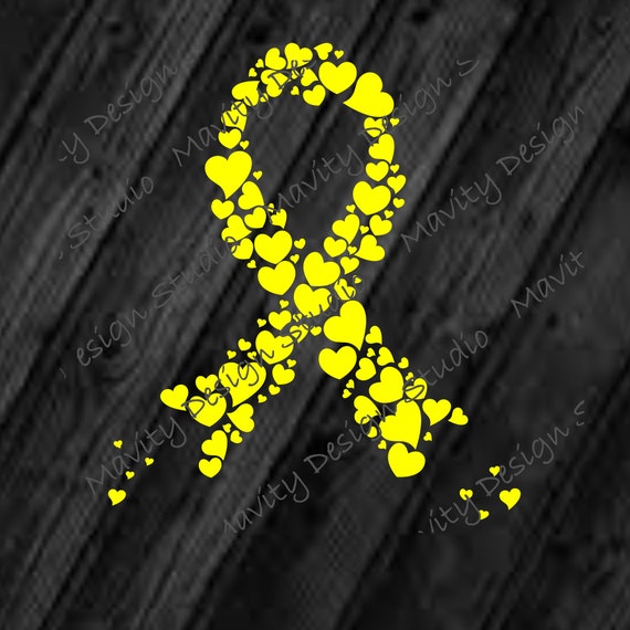 Yellow Bone Cancer Ribbon