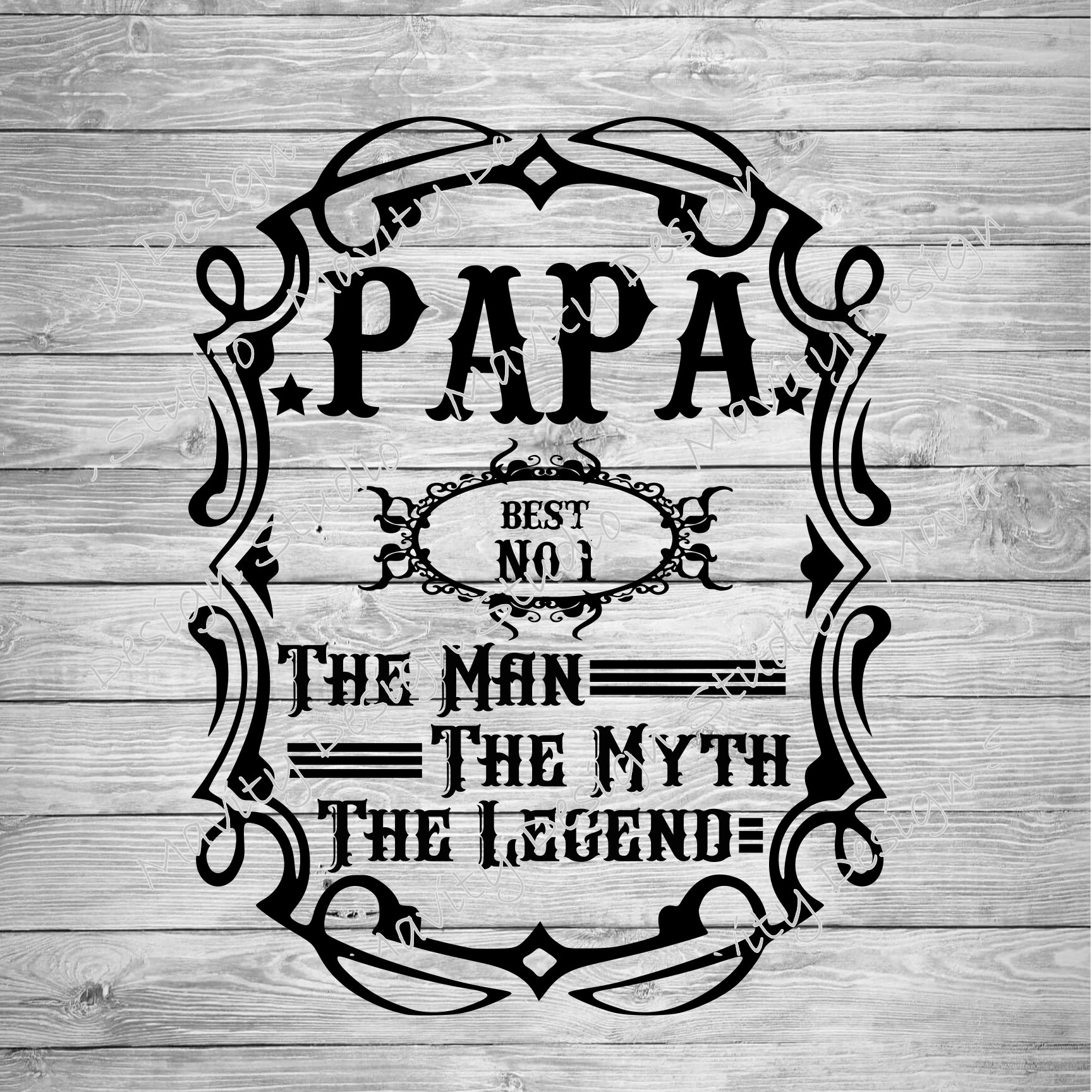 Papa the Myth the Man the Legend Svg Fathers Day Png - Etsy