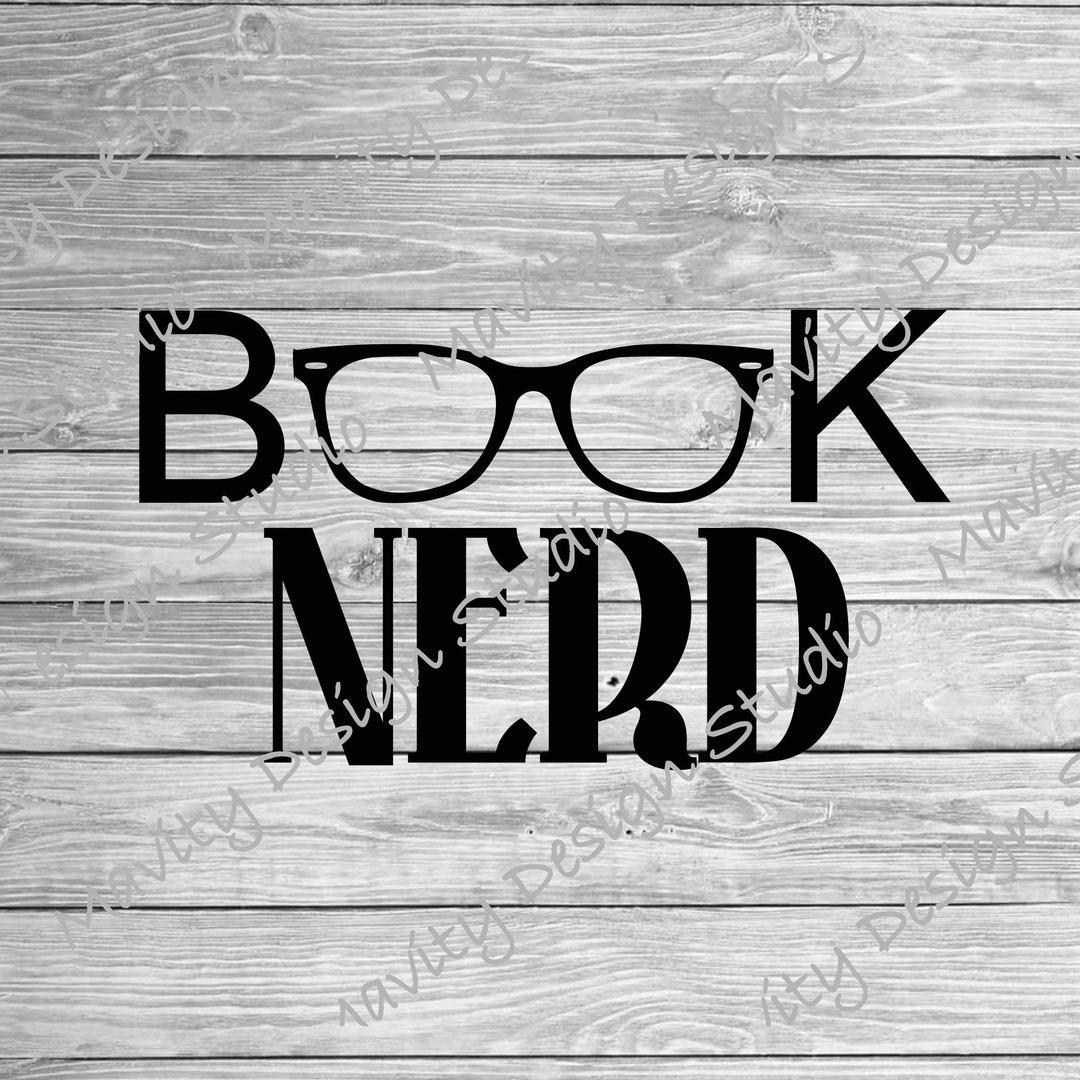 Book Nerd SVG PNG: Reader Clipart (digital Download) - Etsy