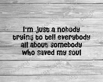 Im Just a Nobody Svg - Etsy New Zealand