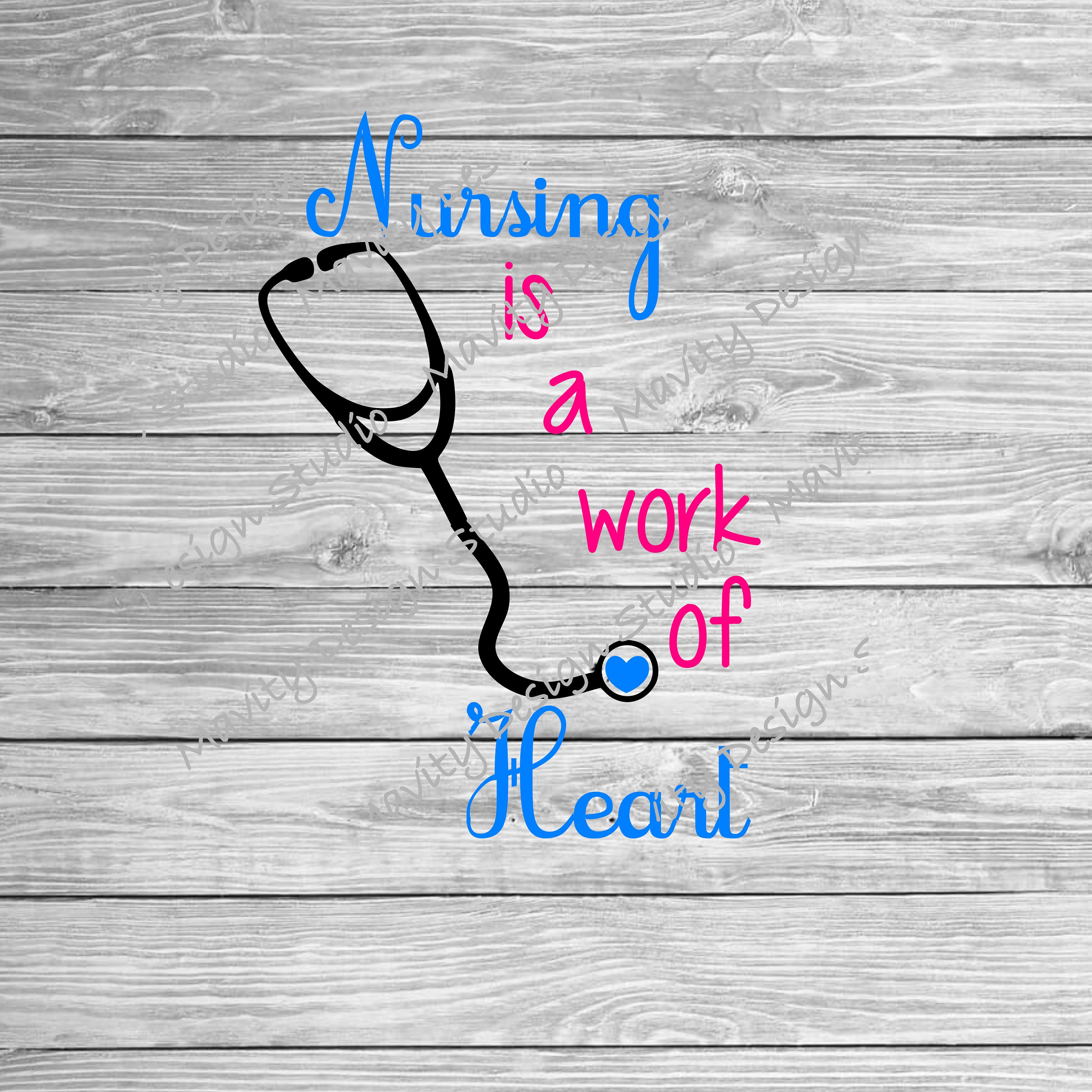 Nursing is a Work of Heart Png for Tshirt or Decal Svg Cut - Etsy