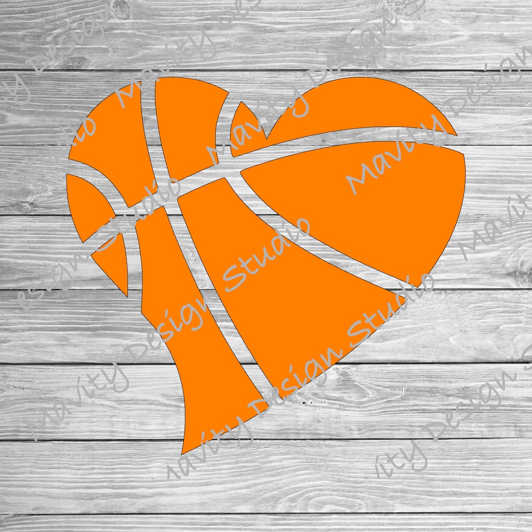 Heart Shaped Basketball Png | Basketball Svg for Cricut | Basketball ...