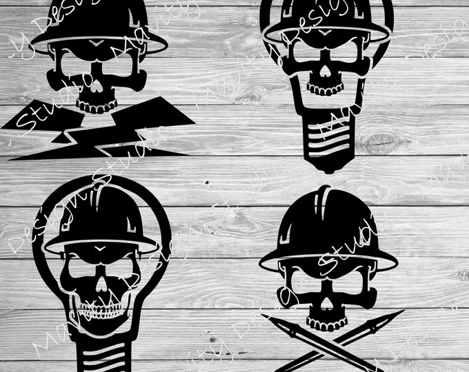 Construction Skull Svg | Scoop Vector | Cut Files for Cricut | Hardhat ...