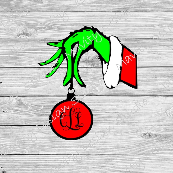 Grinch Monogram Svg - Etsy