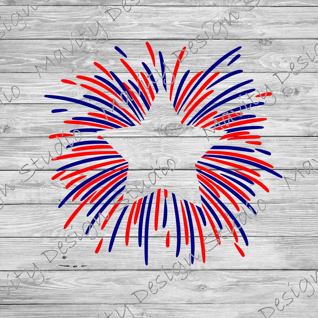 Firework Star SVG: 4th of July Patriotic Design (digital Download) - Etsy
