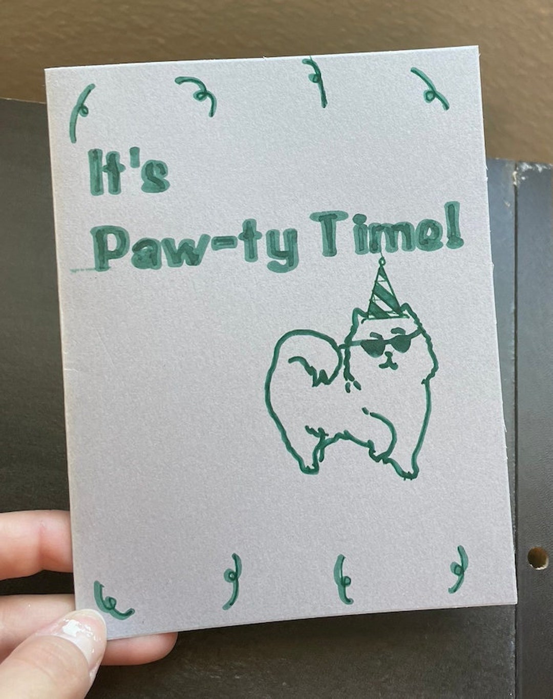 It's Paw-ty Time Birthday Card - Etsy