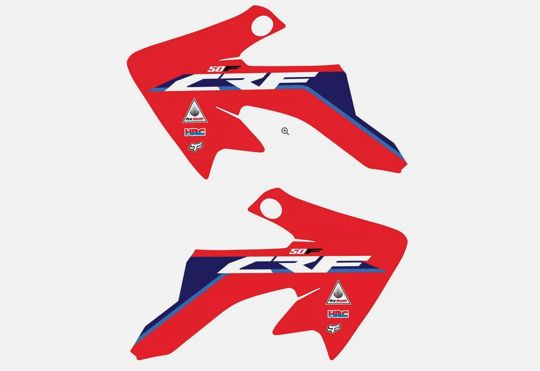 HONDA CRF50 HRC Red Team Shroud Graphics 2004-2024 21mil Thick ...