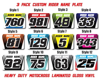 Motocross Number Plate - Etsy