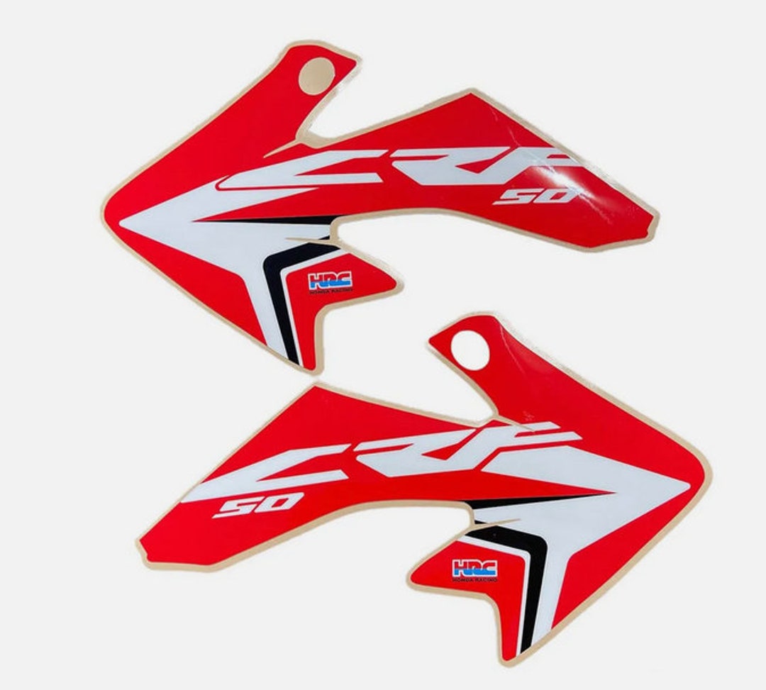HONDA CRF50 HRC Red Team Shroud Graphics 2004-2024 21mil Thick ...