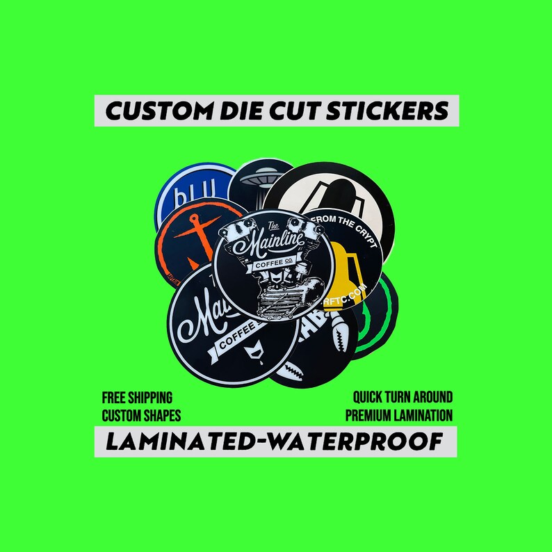 Custom Vinyl Laminated Stickers, Die Cut Circle Stickers, Cut to Size ...