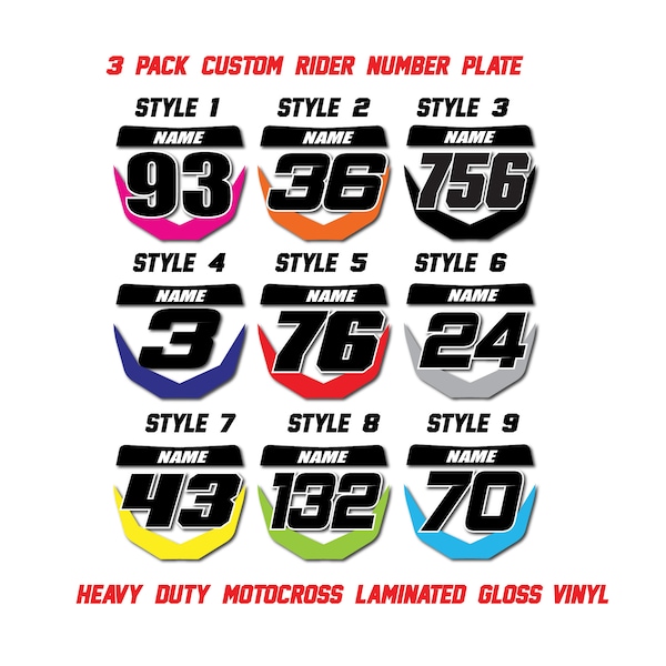 Custom Dirtbike Number Plate - Etsy