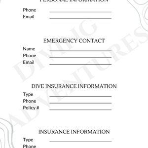 Recreational Dive Log Book Pages (US and Metric), Printable, Diving Log ...