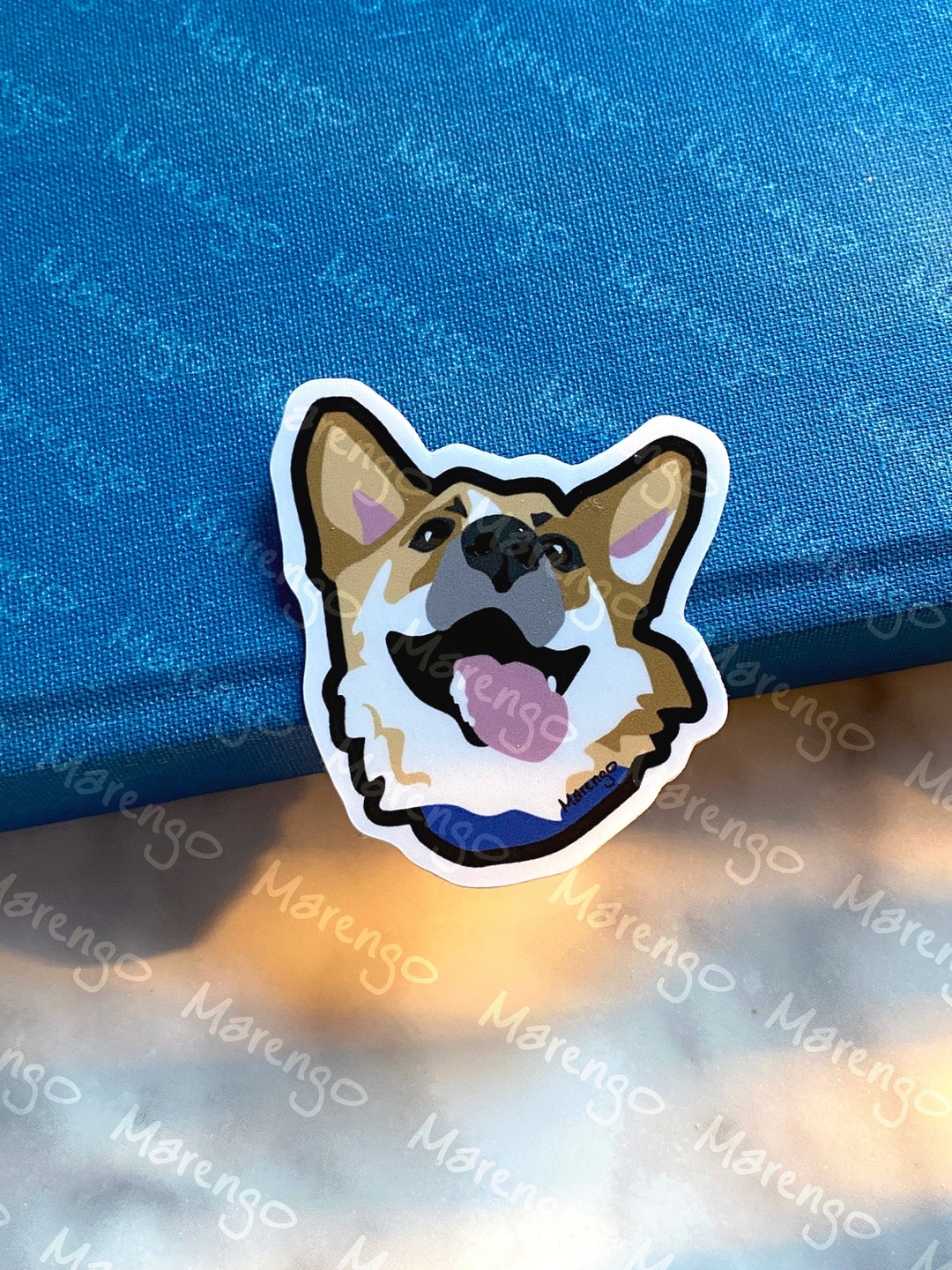 Corgi Full Color Vinyl Sticker for Bullet Journaling, Stationery ...