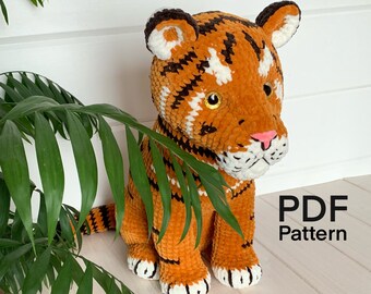 Stuffed Tiger Pattern - Etsy