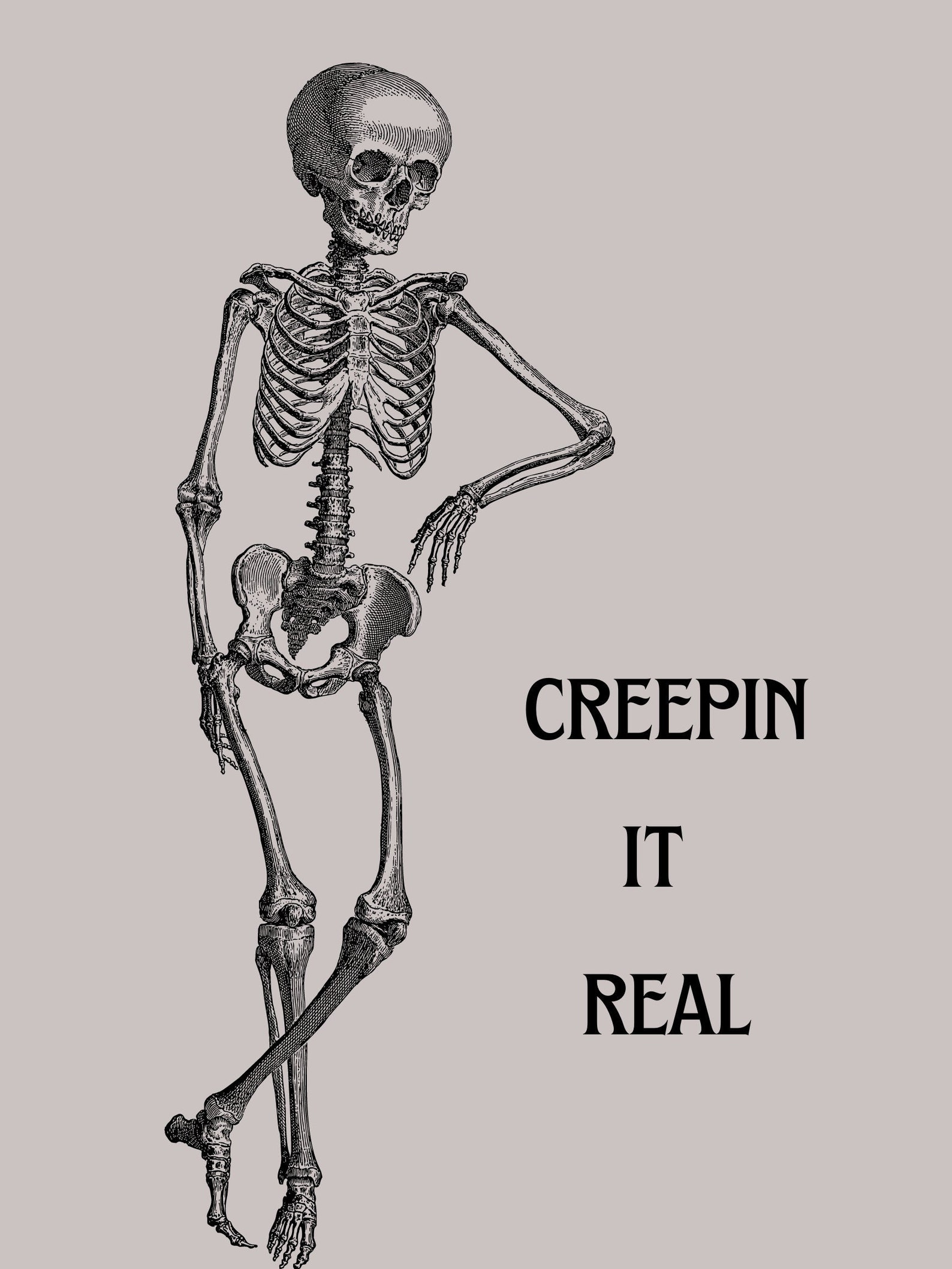 Skeleton Creepin It Real Digital Art Download - Etsy