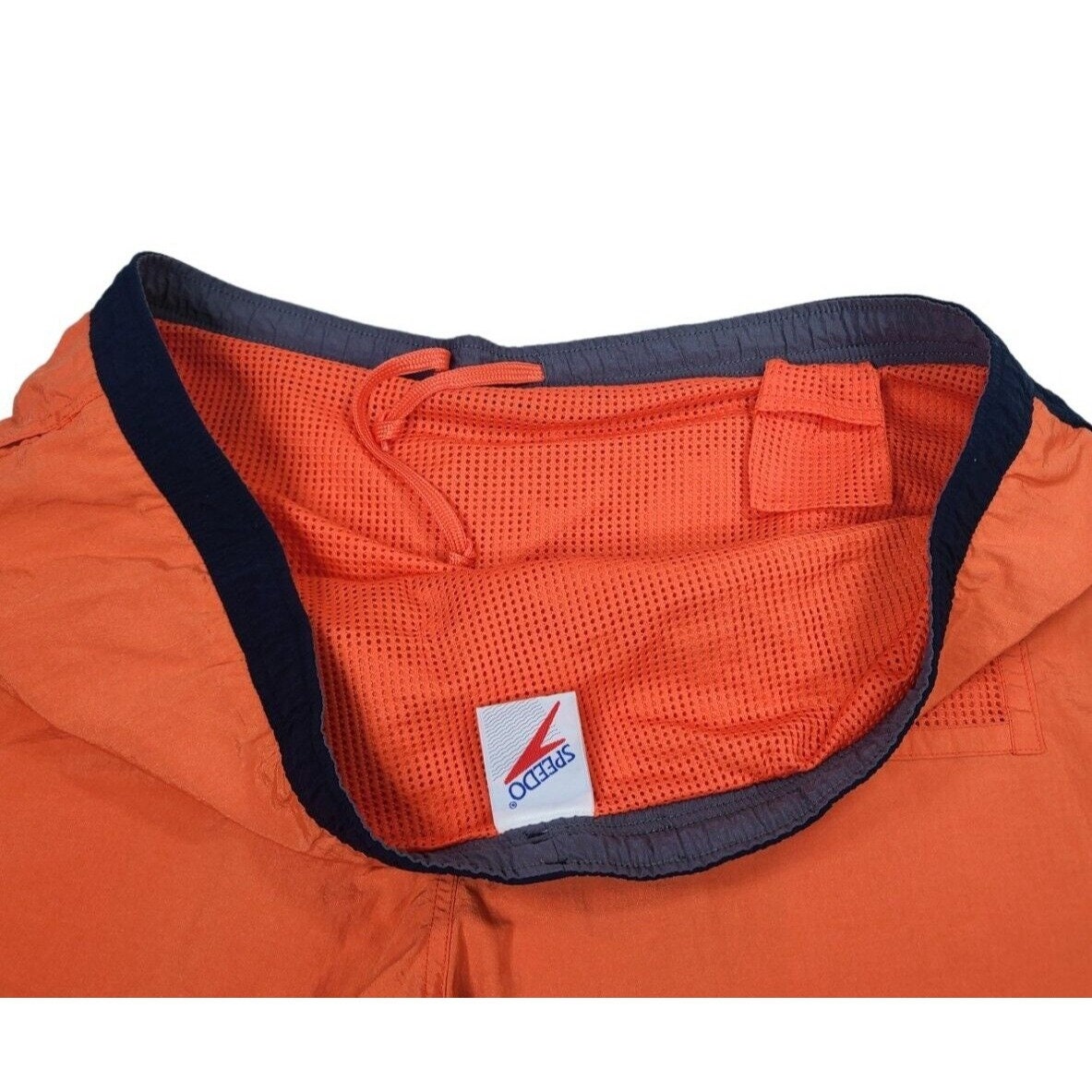 Vintage 90s Speedo Mesh Lined Swim Trunks Orange Nylon Men's Size Large ...