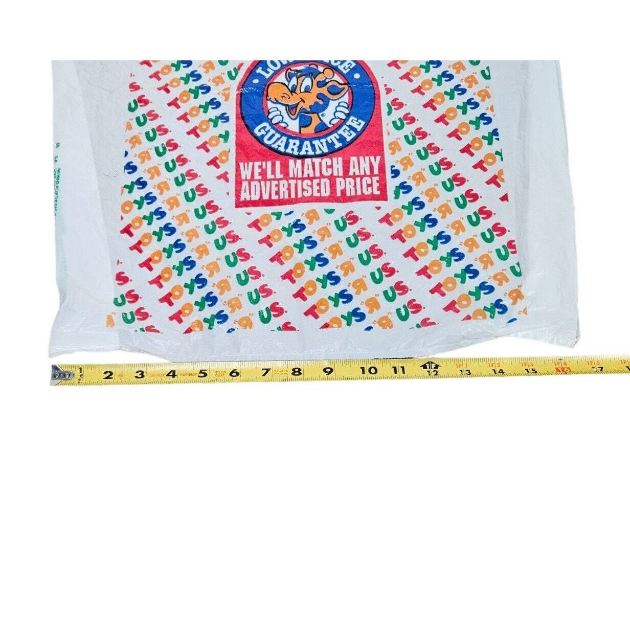 Toys R Us Vintage Retro Large Plastic Shopping Bag Geoffrey 19.5 X 20.5 ...