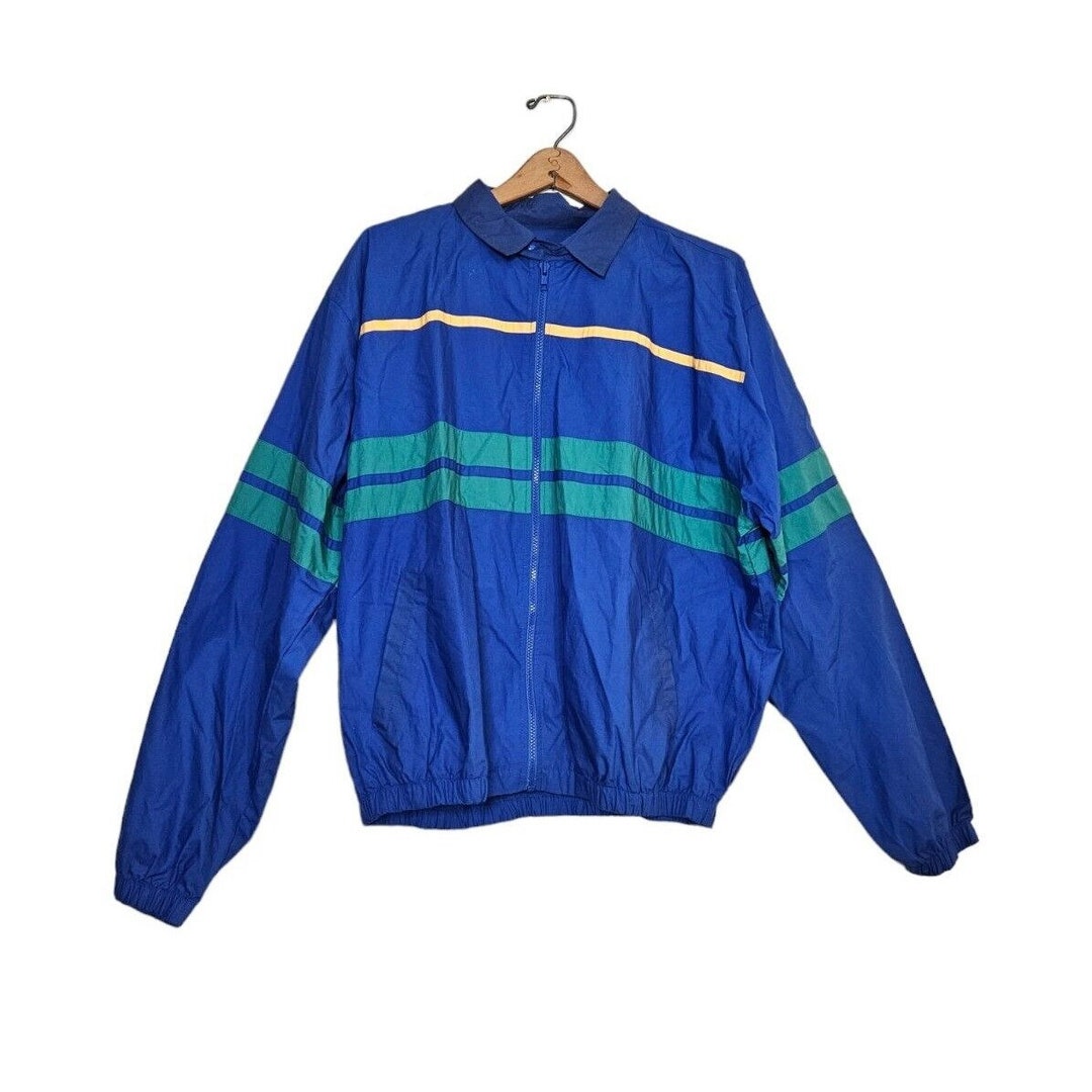 Vintage 80s Lord & Taylor Winner's Cup Windbreaker Track Jacket Striped ...