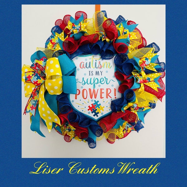 Autism Wreath - Etsy