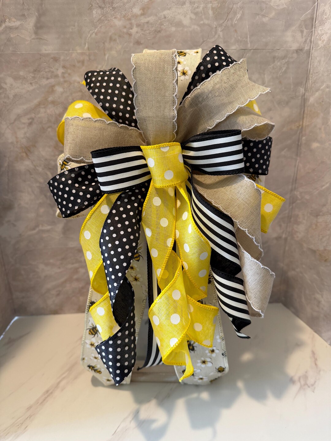Bee Bow for Lantern, Bow Decoration, Spring Bow Decor, Summer Bow Decor ...