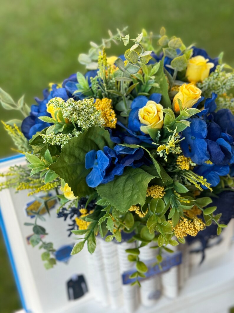 Air Force Book Floral Centerpiece – Military Tribute Decor – Blue ...