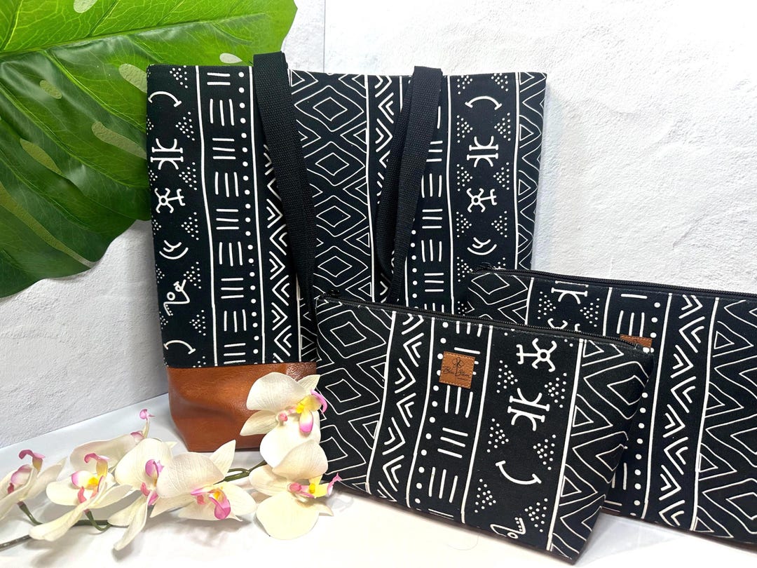 African Fabric, Tote Bag, Toiletry Bag, Dopp Kit, Coin Purse ...