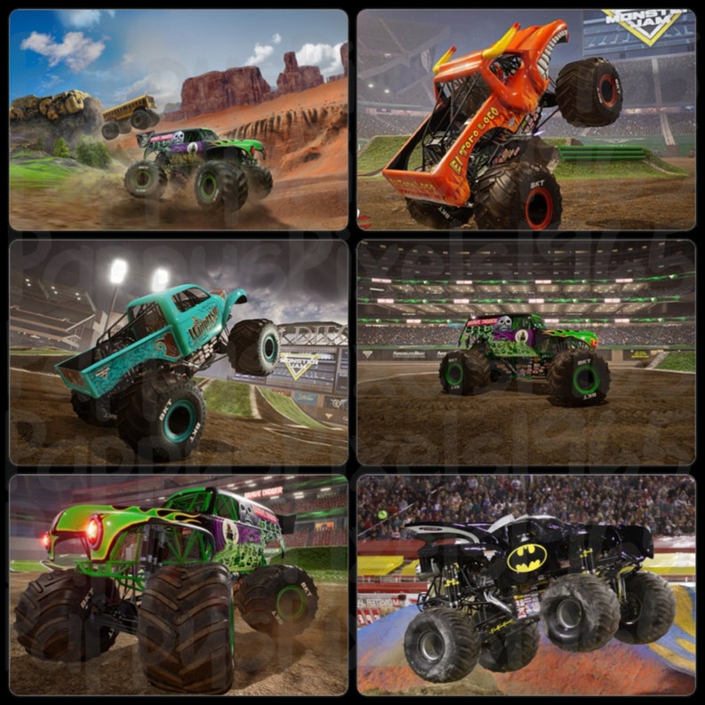 Monster Truck Collage Png Sublimation Digital Design Download - Etsy