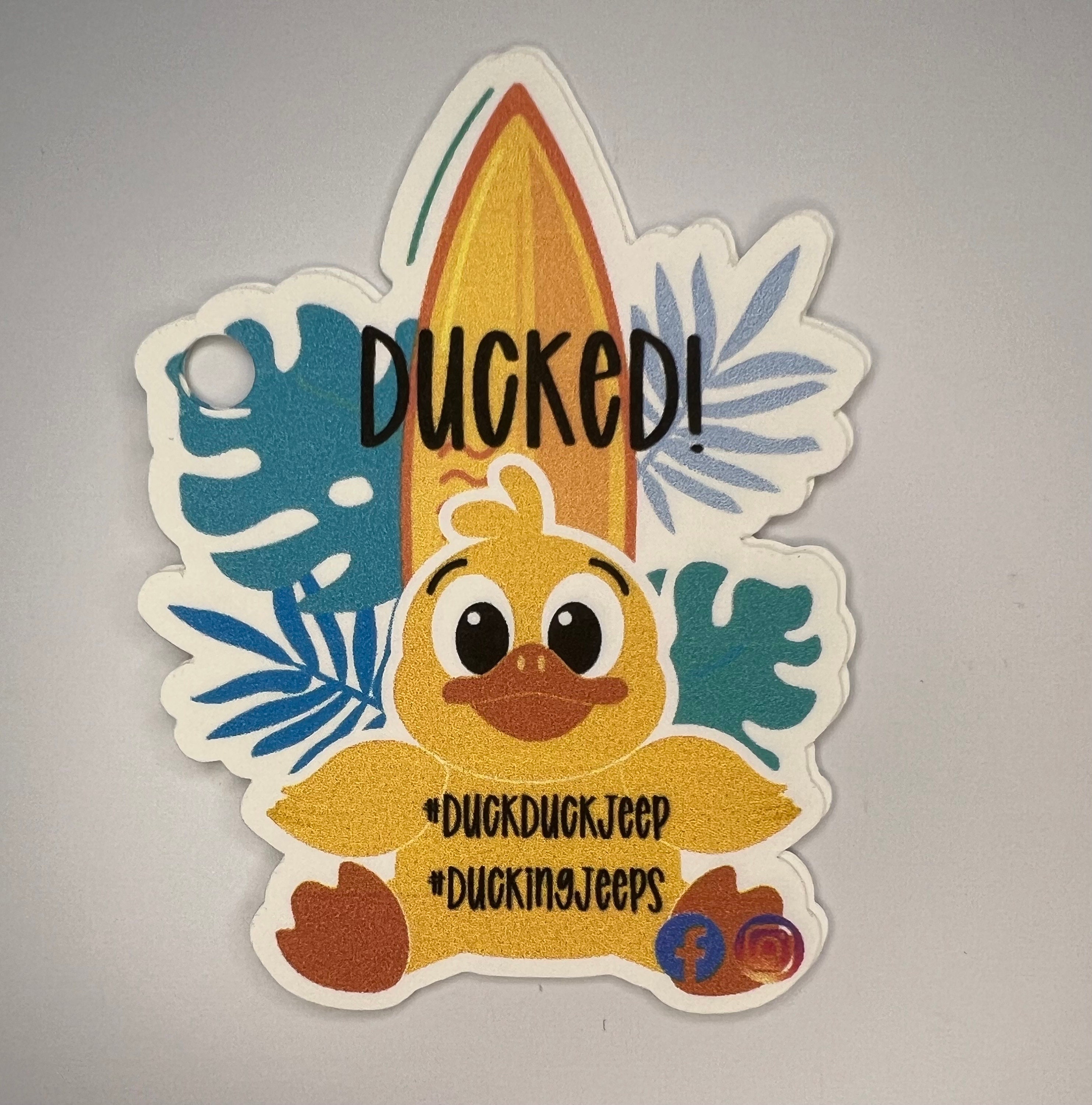 10 Summer Themed Ducking Tags With Rubber Bands/get Ducked - Etsy