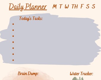 Daily Planner with Daily Schedule, To-do List, Notes, & Water Tracker ...