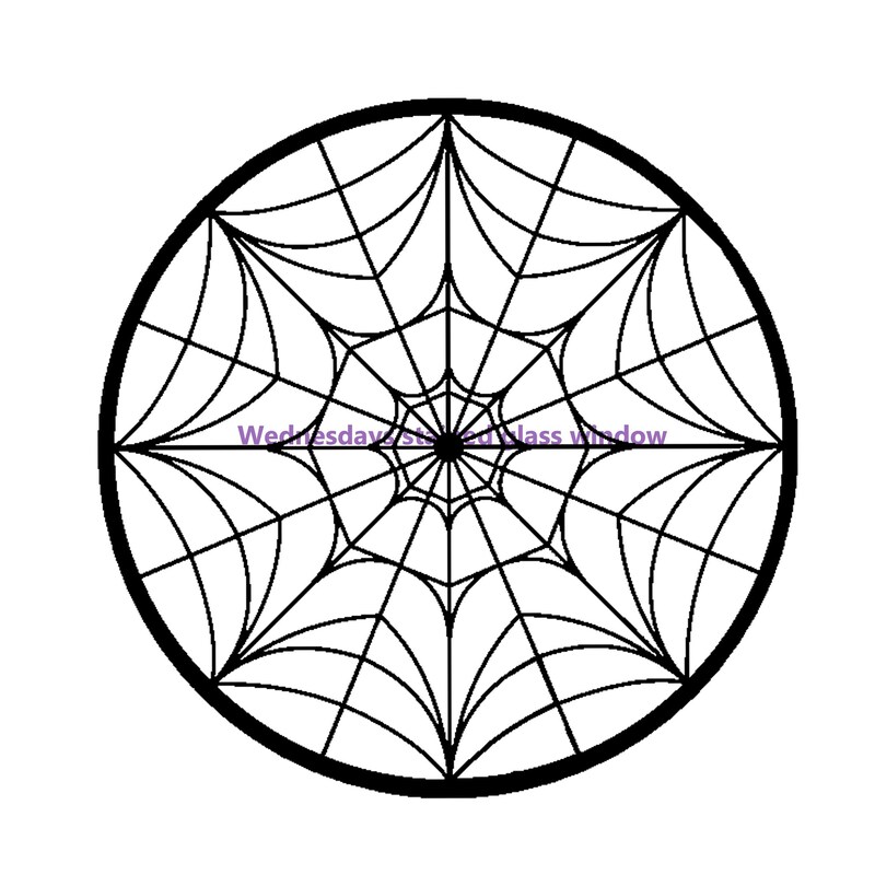 Wednesday Stained Glass Window - Etsy