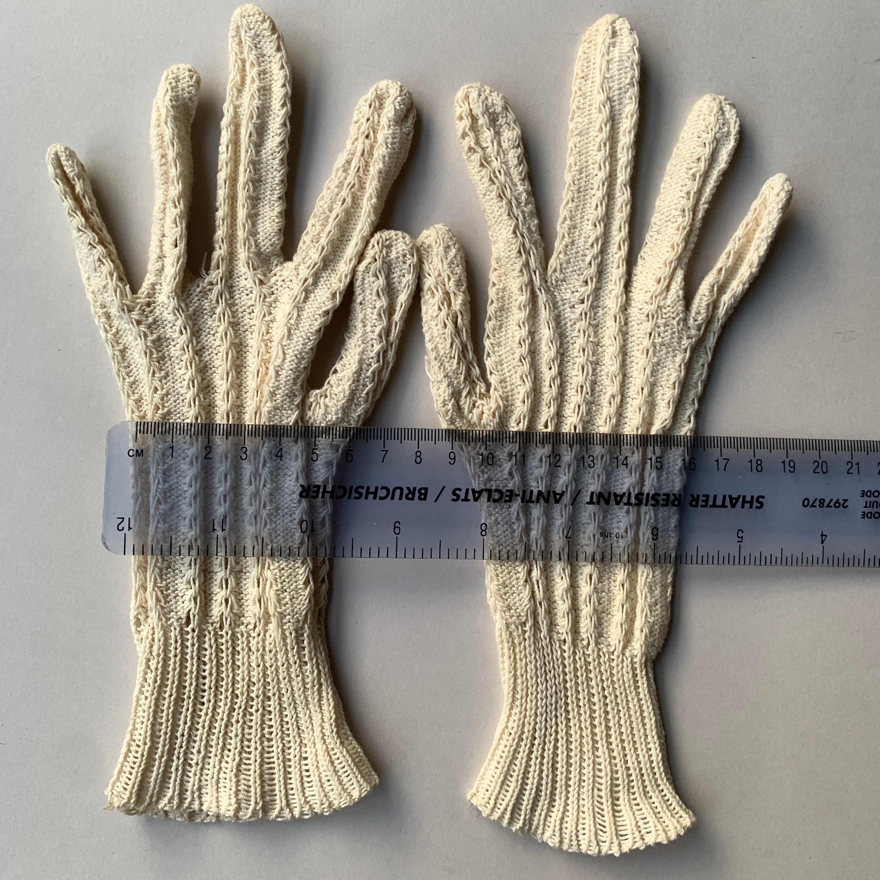 Antique Bridal 1920s 1930s Crochet Knitted Gloves, Art Deco Era Hand ...