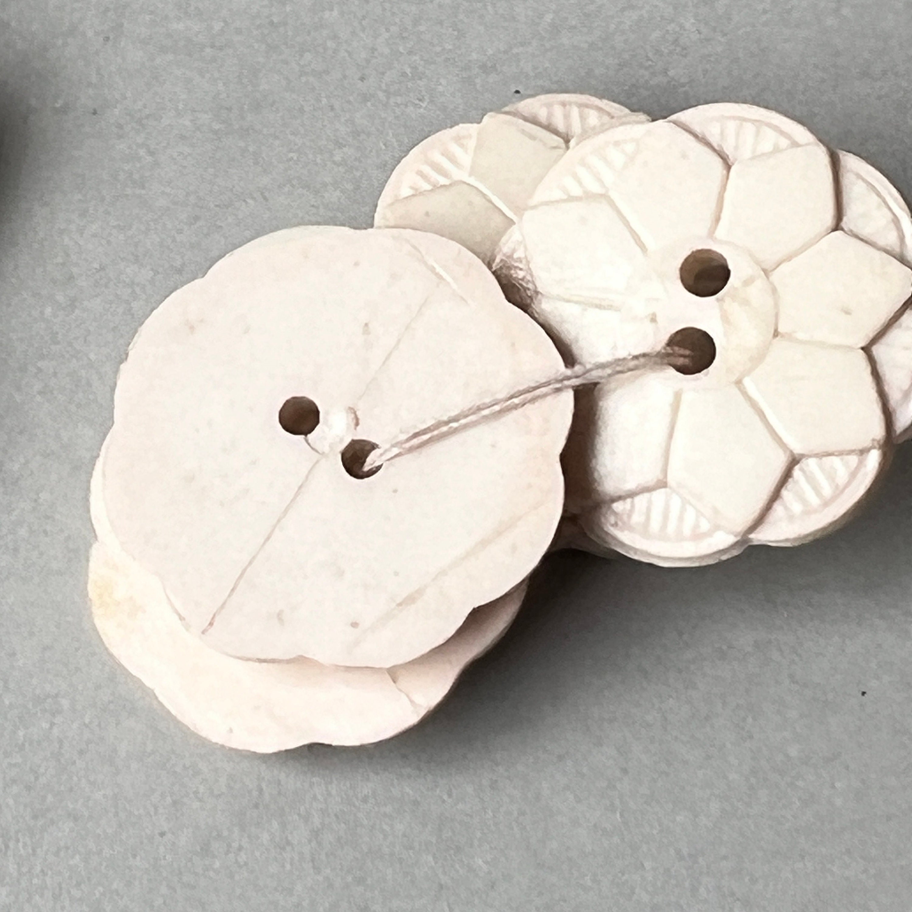 Vintage Retro 50s 60s Assorted off White Beige Taupe Buttons Set of 37 ...