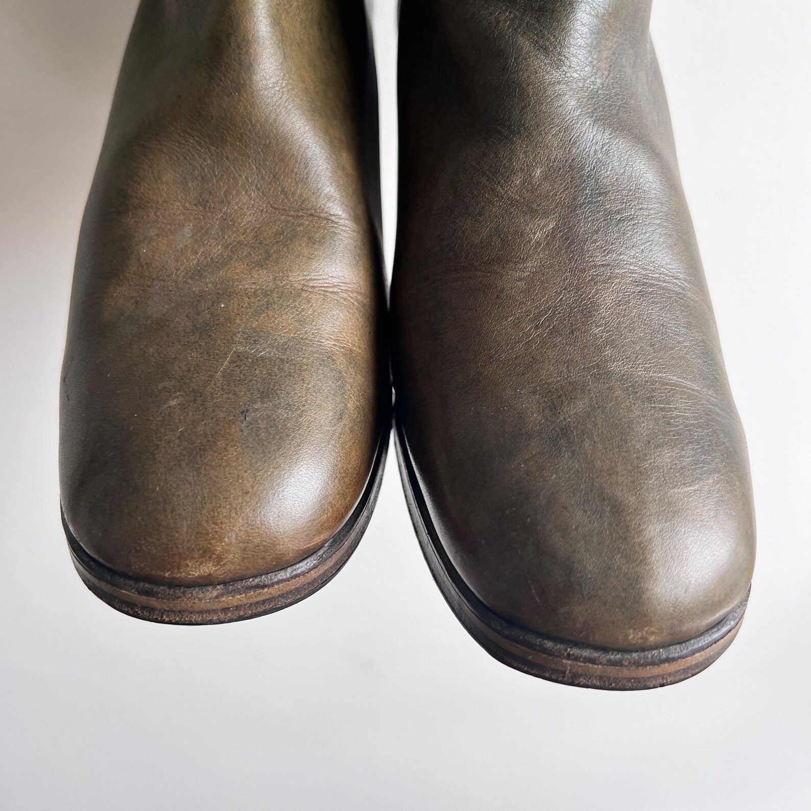 Botas vintage raras François Villon Paris femininas, feitas à mão na ...