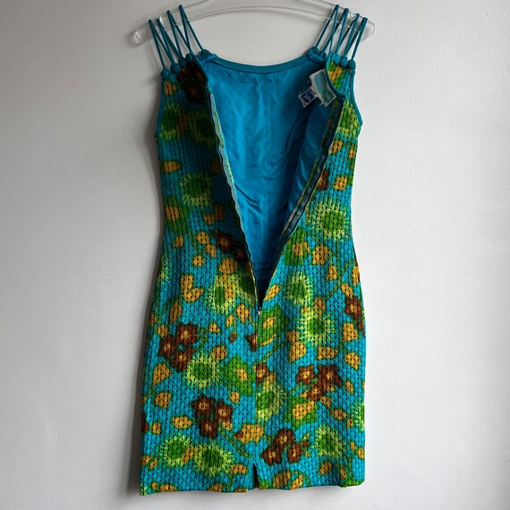 1960s Go Go MOD Twee Dress with Pop Blue Green Yellow… - Gem