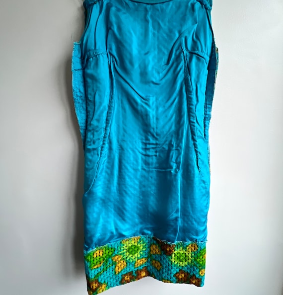 1960s Go Go MOD Twee Dress with Pop Blue Green Yellow… - Gem